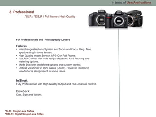 Photography cameras: The Ultimate Guide to choose the right camera for ...