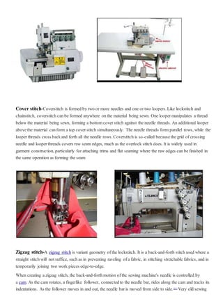 Types of stitching machines | DOCX