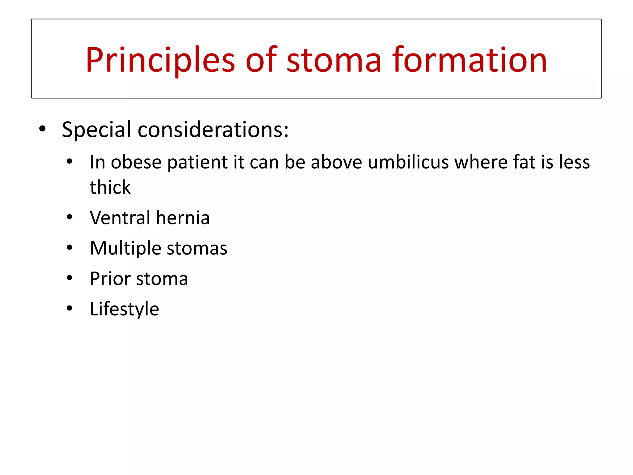 Types of intestinal stomas and management | PPTX