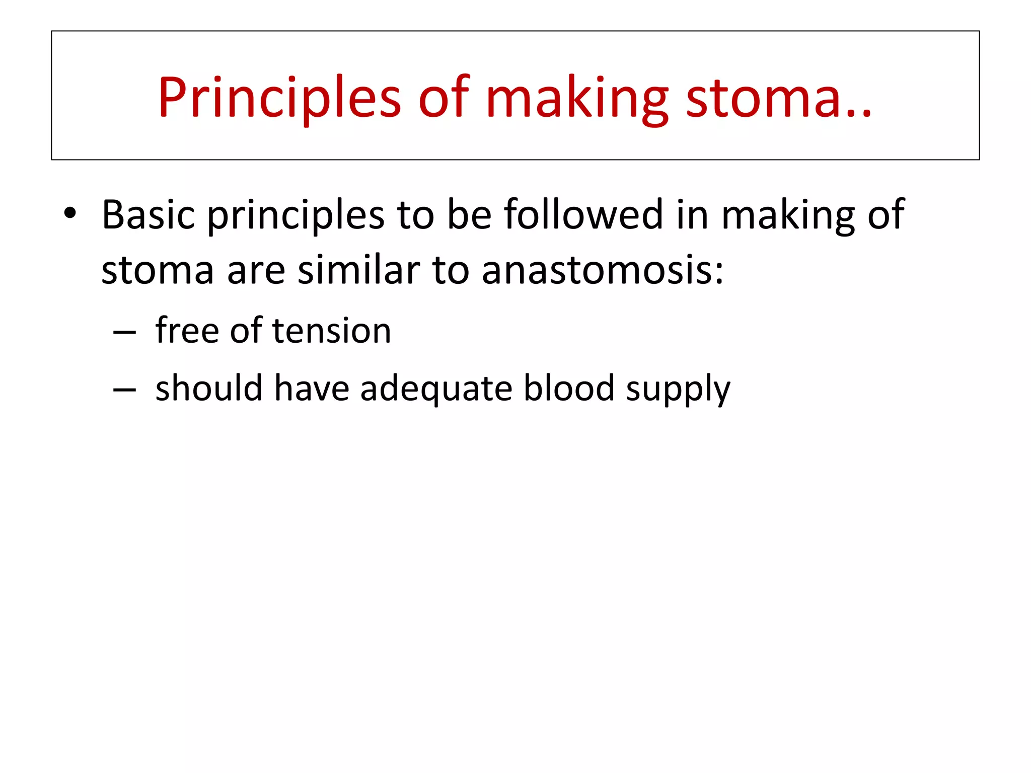 Types of intestinal stomas and management | PPTX