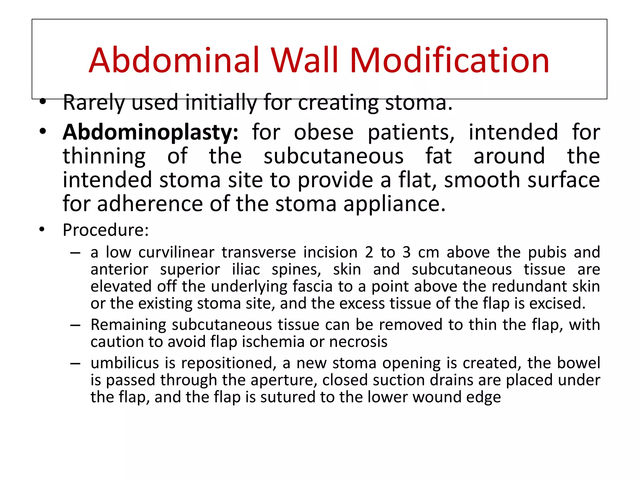 Types of intestinal stomas and management | PPTX