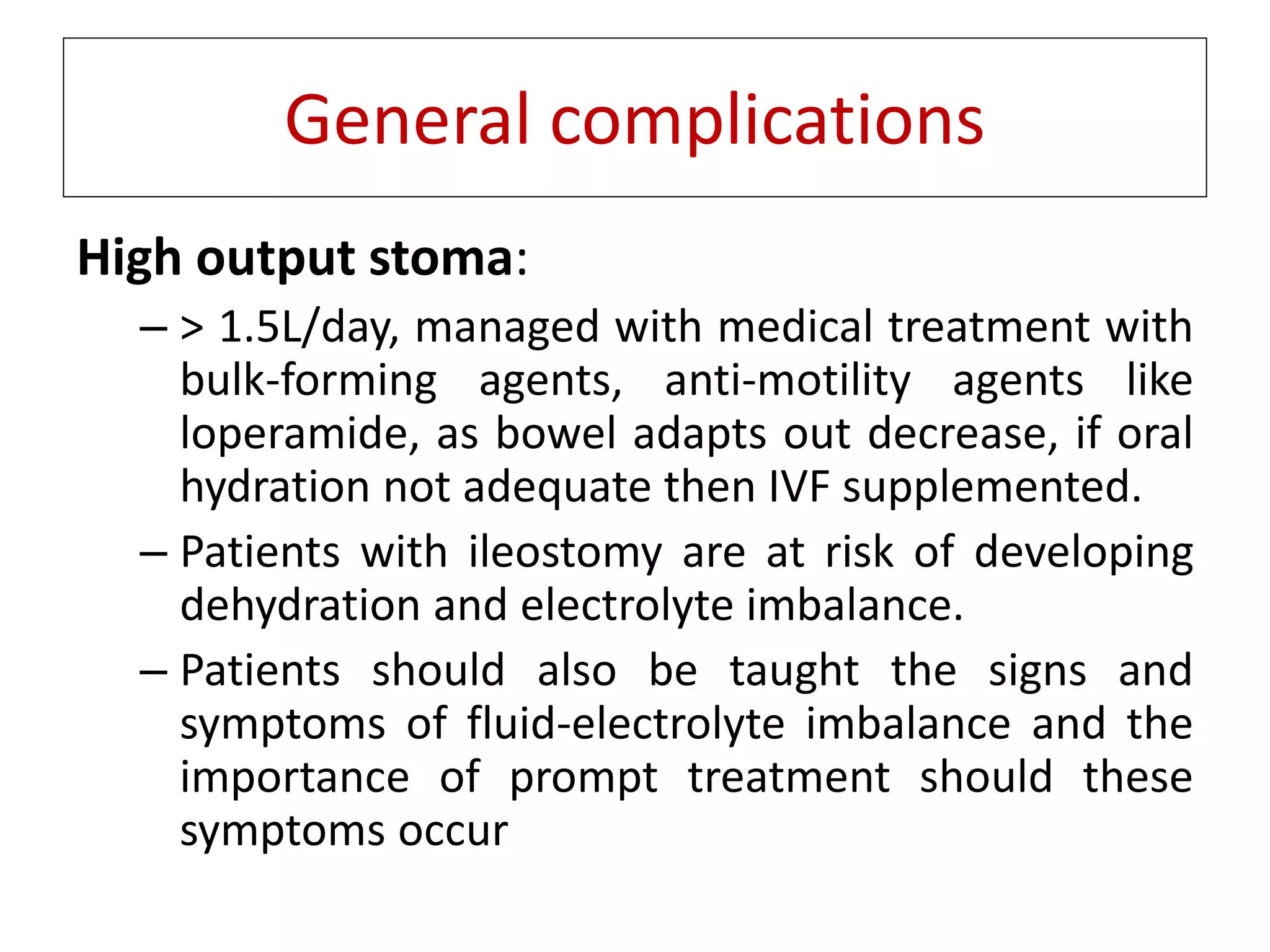 Types of intestinal stomas and management | PPTX