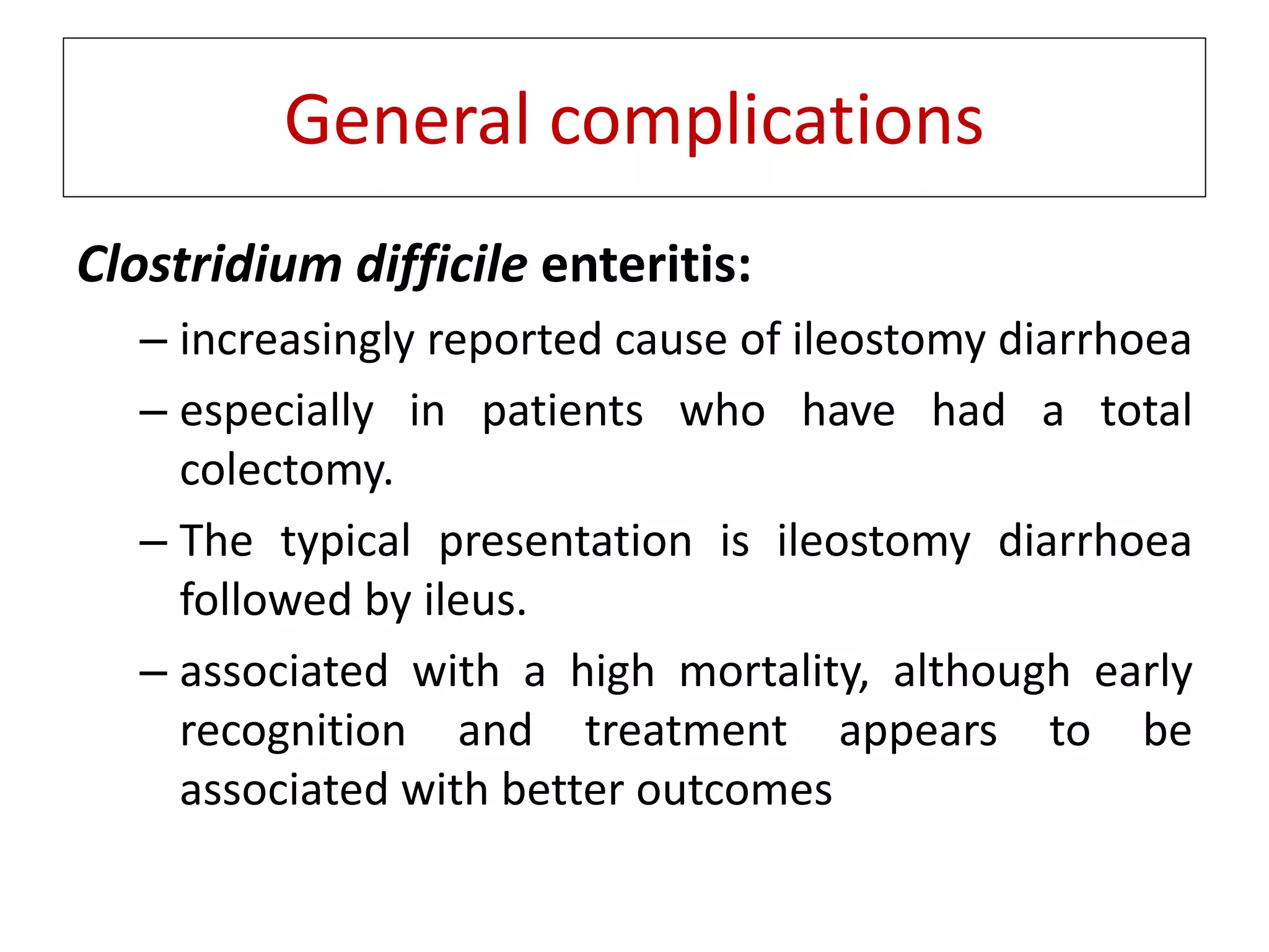 Types of intestinal stomas and management | PPTX