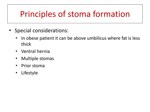 Types of intestinal stomas and management | PPTX