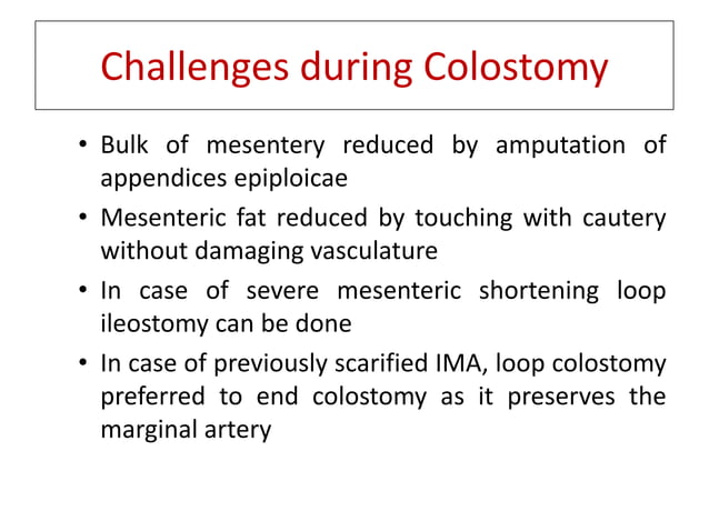 Types of intestinal stomas and management | PPTX