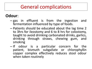Types of intestinal stomas and management | PPTX
