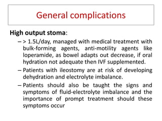 Types of intestinal stomas and management | PPTX