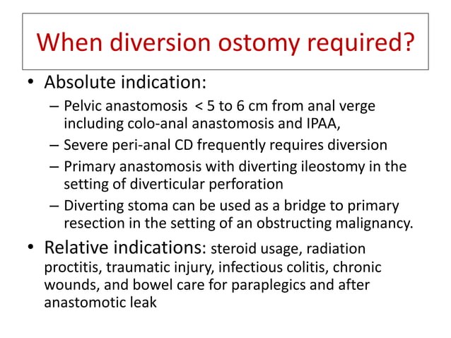 Types of intestinal stomas and management | PPTX