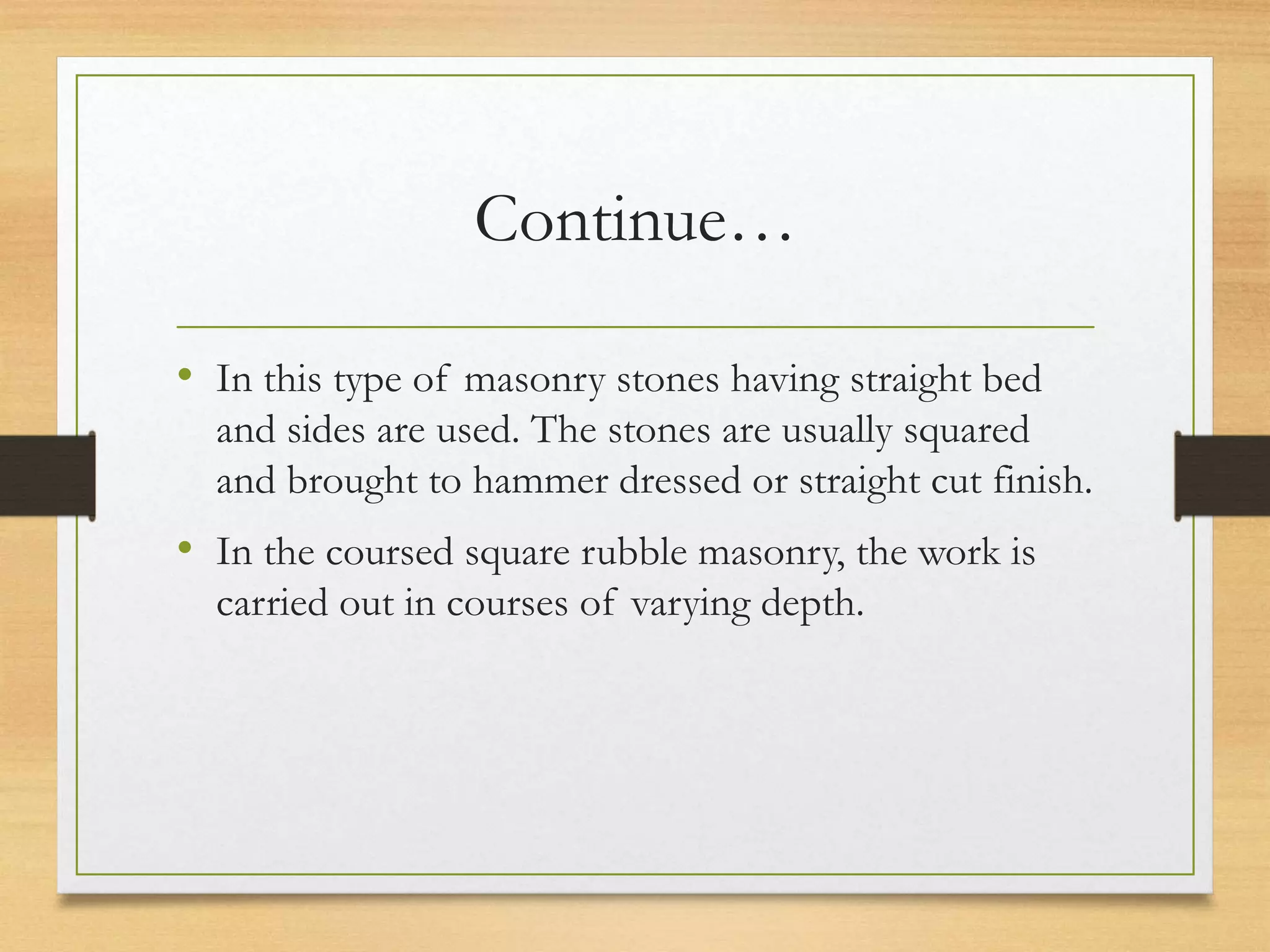 TYPES OF STONE MASONRY | PPTX
