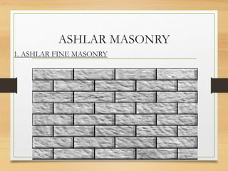 TYPES OF STONE MASONRY | PPTX