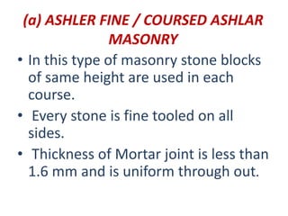 Types of stone masonry | PPTX