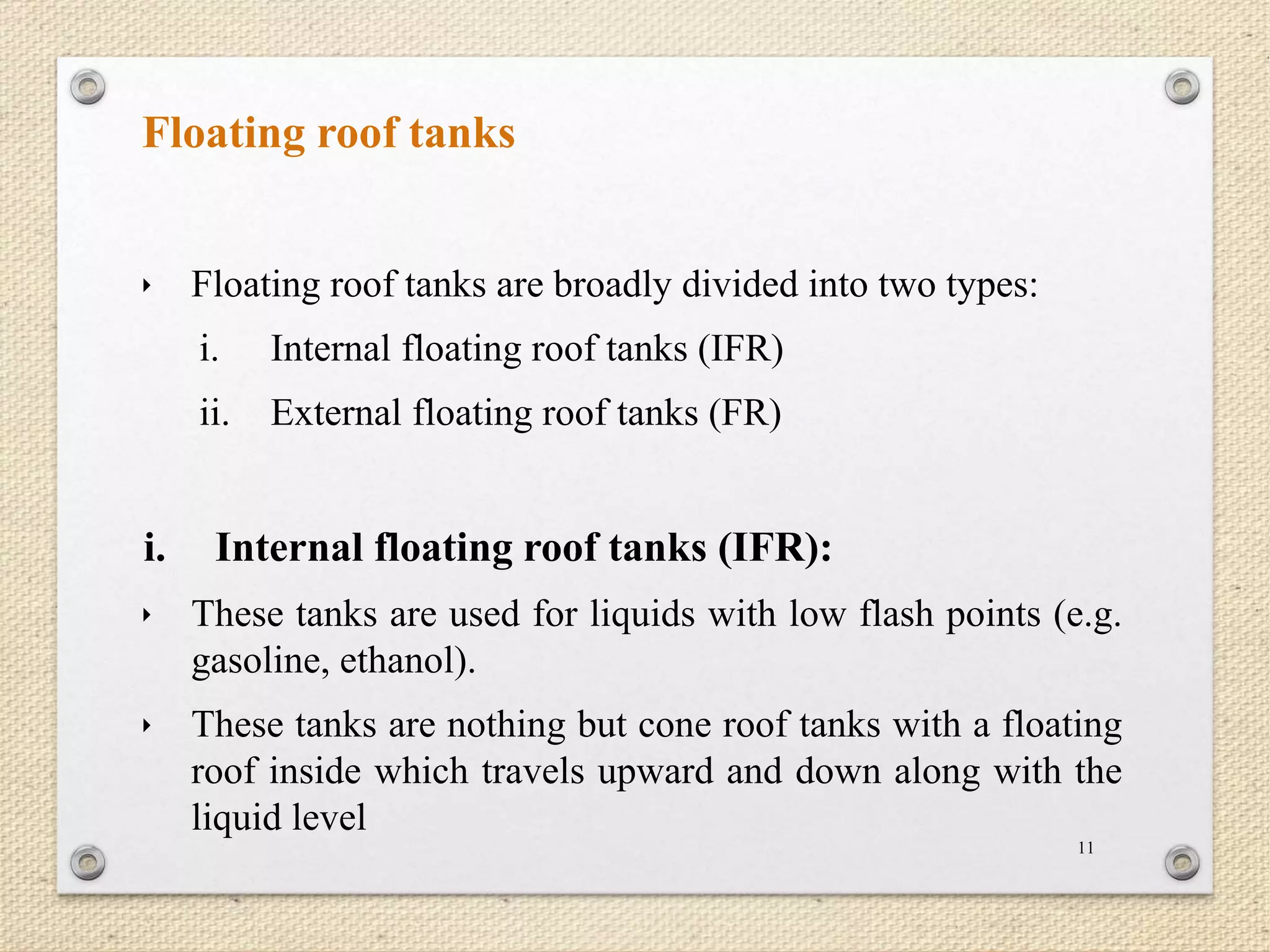 Types of storage tanks | PPTX