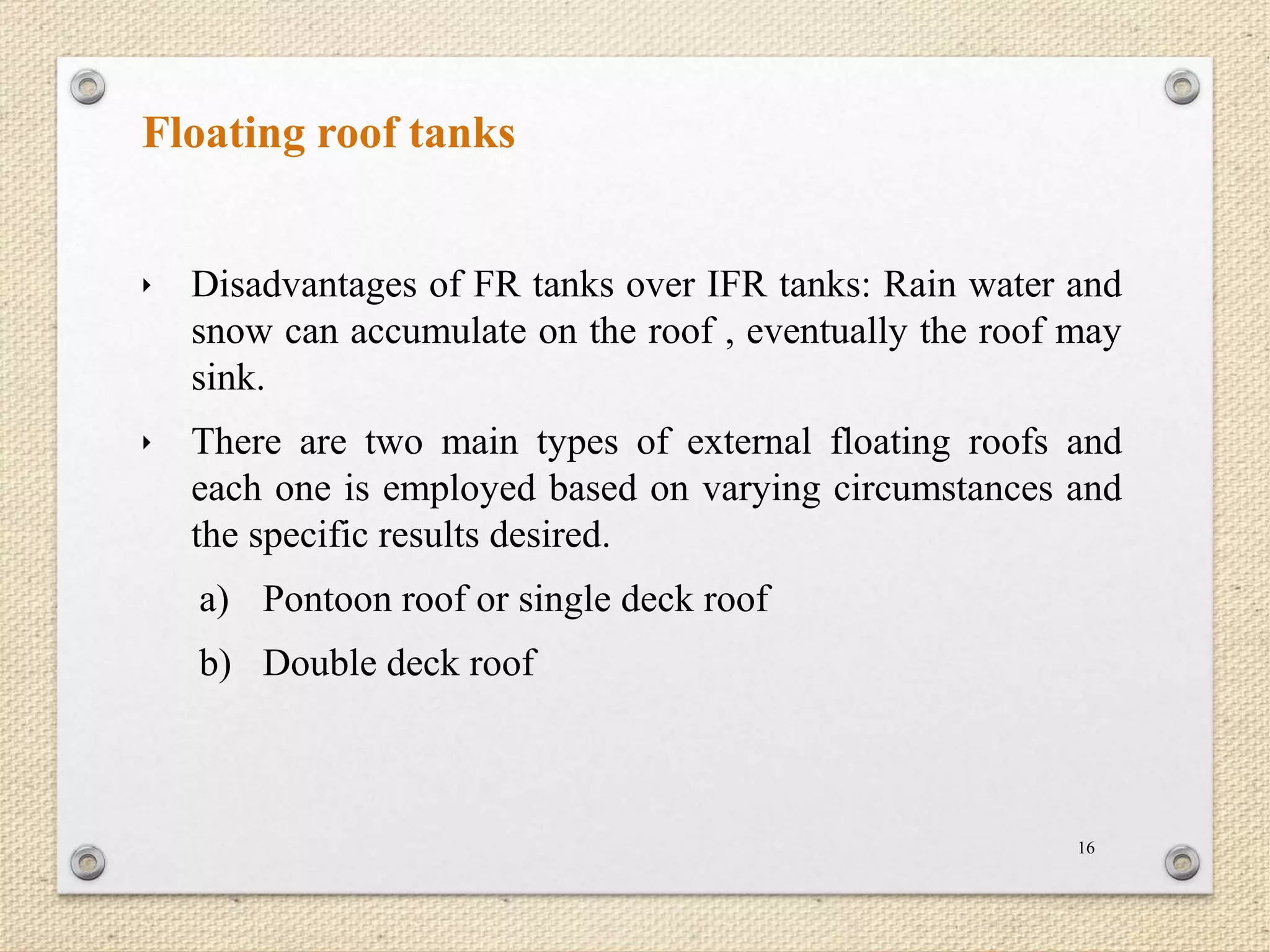 Types of storage tanks | PPTX