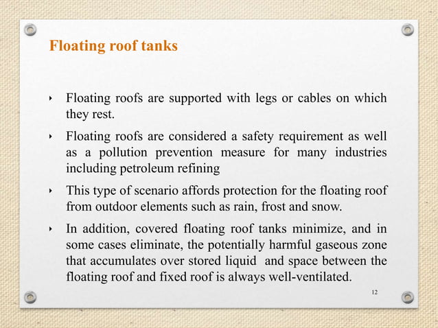 Types of storage tanks | PPTX | Chemistry | Science