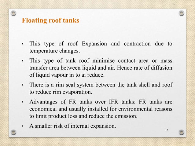 Types of storage tanks | PPTX | Chemistry | Science