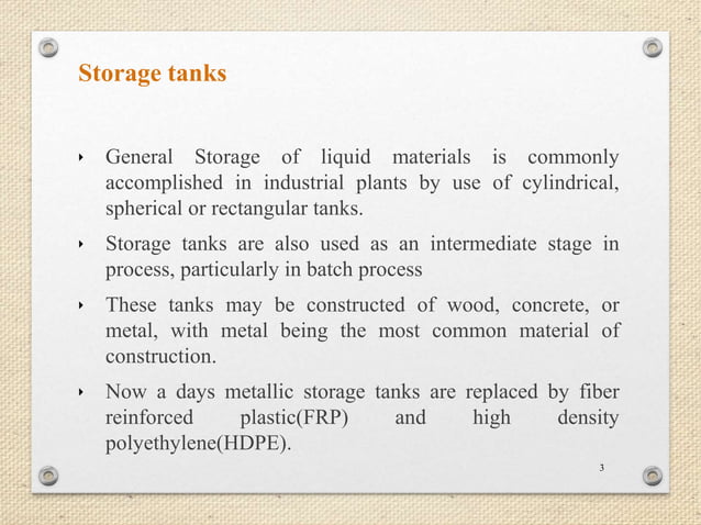 Types of storage tanks | PPTX | Chemistry | Science