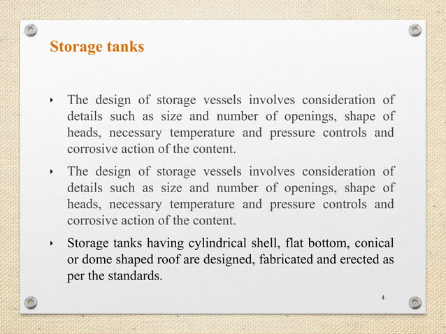 Types of storage tanks | PPTX | Chemistry | Science