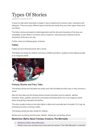 Types of stories | DOCX