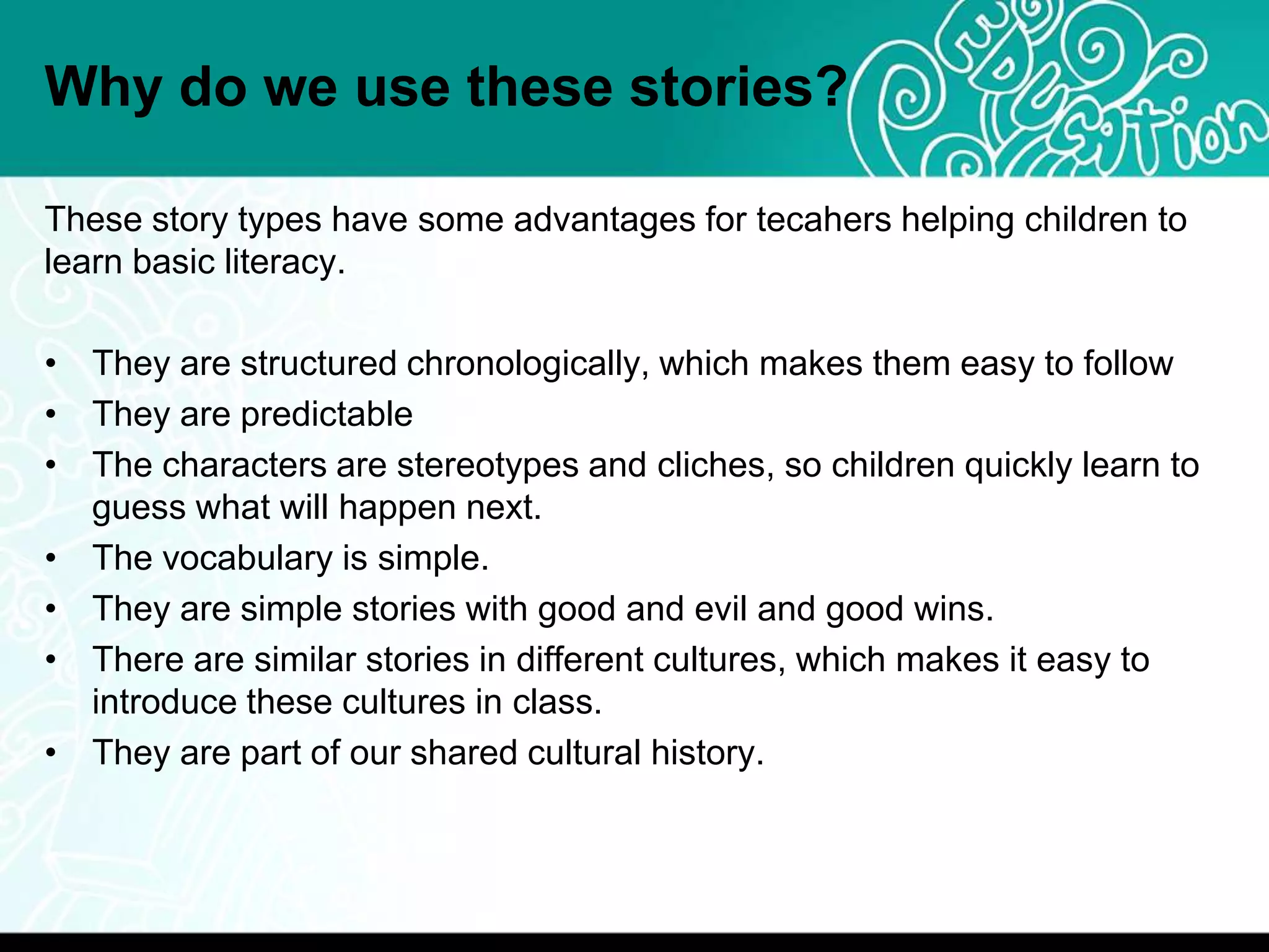 Types of stories for children | PPTX
