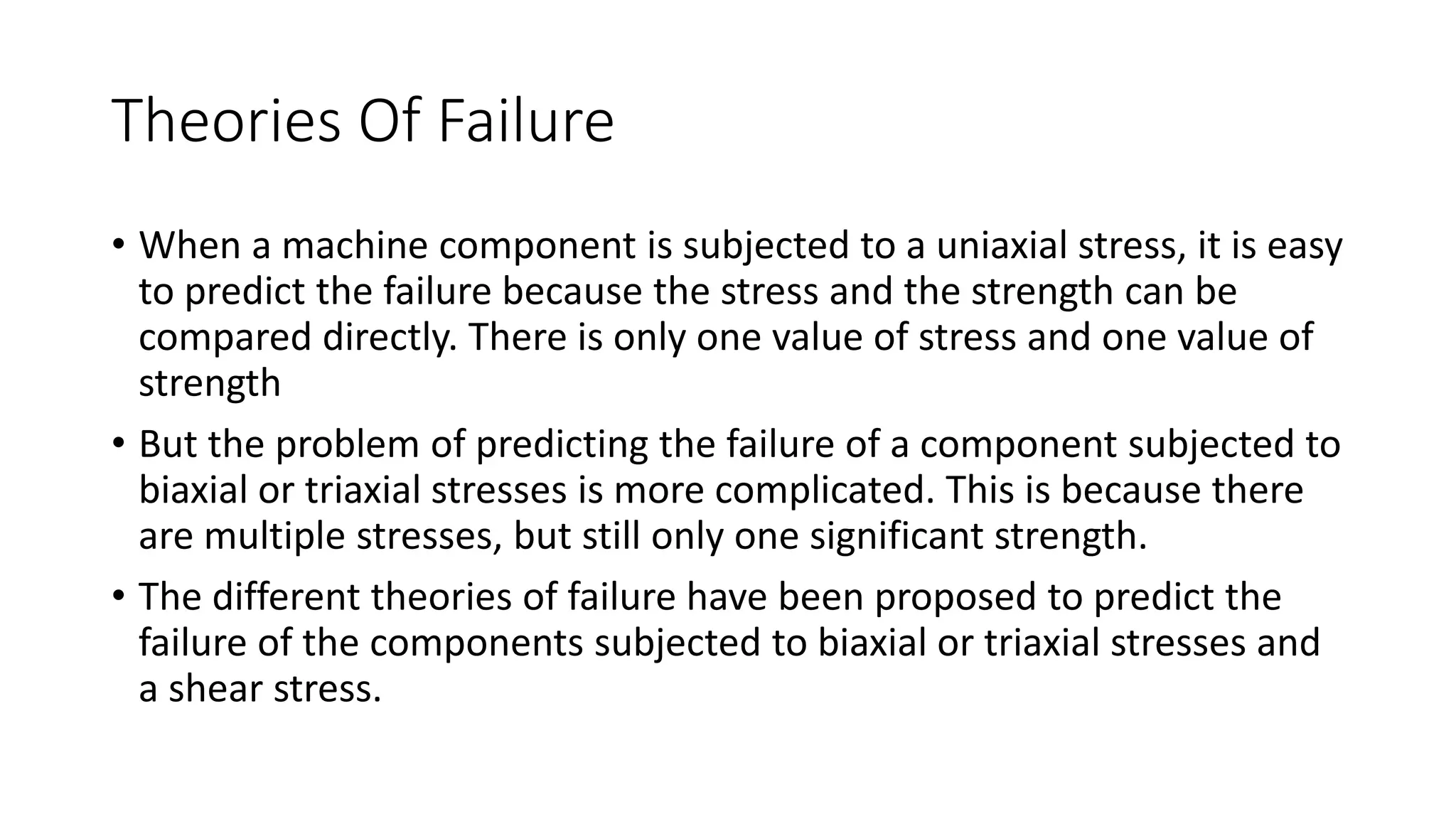 Types of stresses and theories of failure (machine design & industrial ...