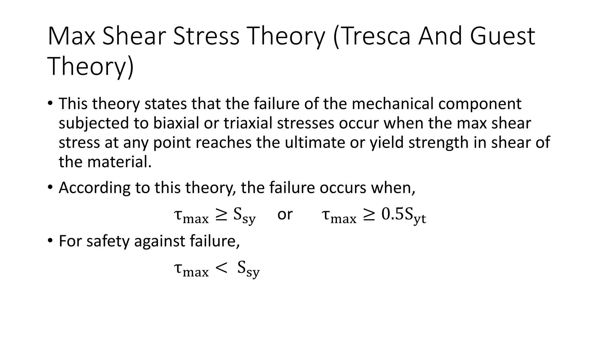 Types of stresses and theories of failure (machine design & industrial ...