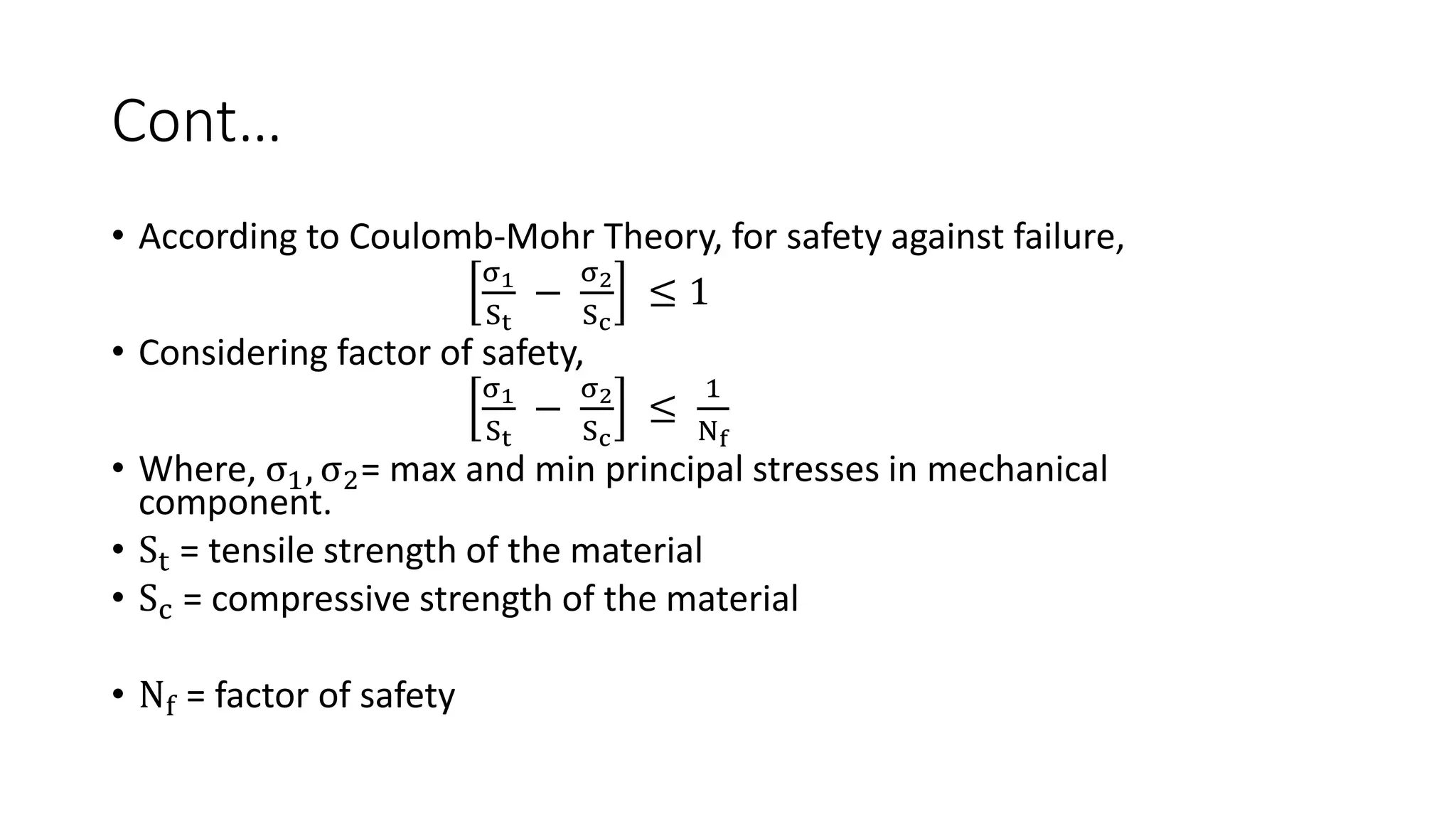 Types of stresses and theories of failure (machine design & industrial ...