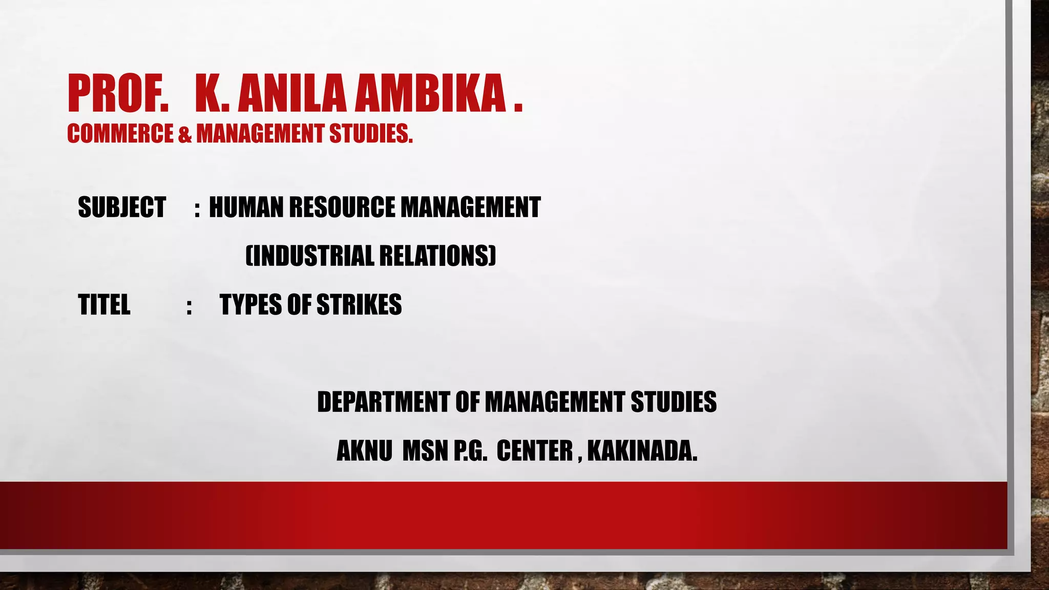 Types of strikes | PDF