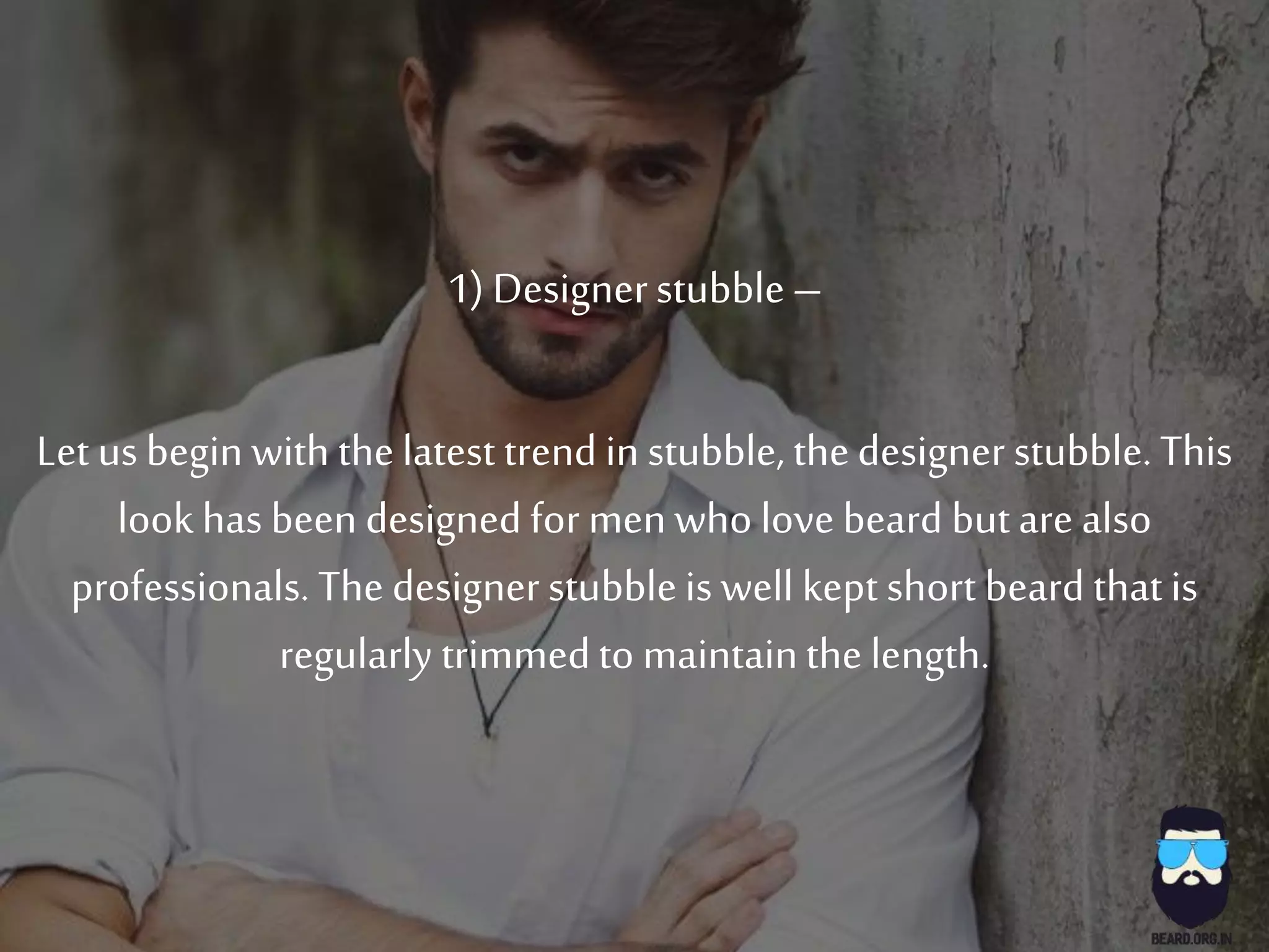Types of Stubble Beard Styles | PPTX