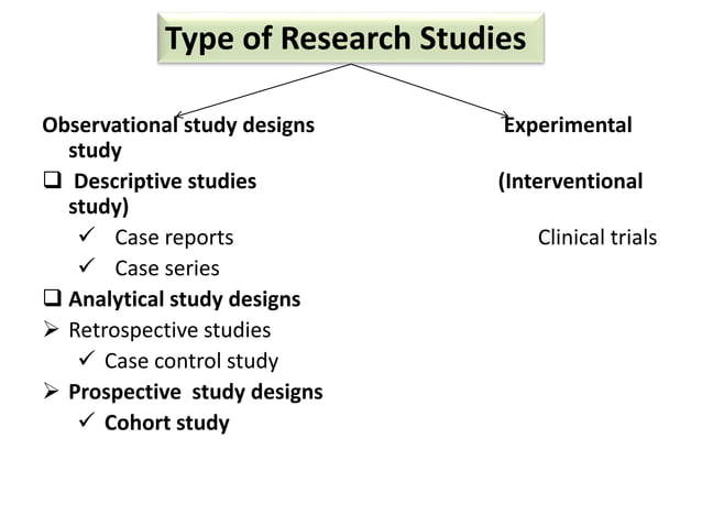 Types of studies in research | PPTX