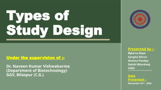 Exploring Types of Study Design in Research | PPTX