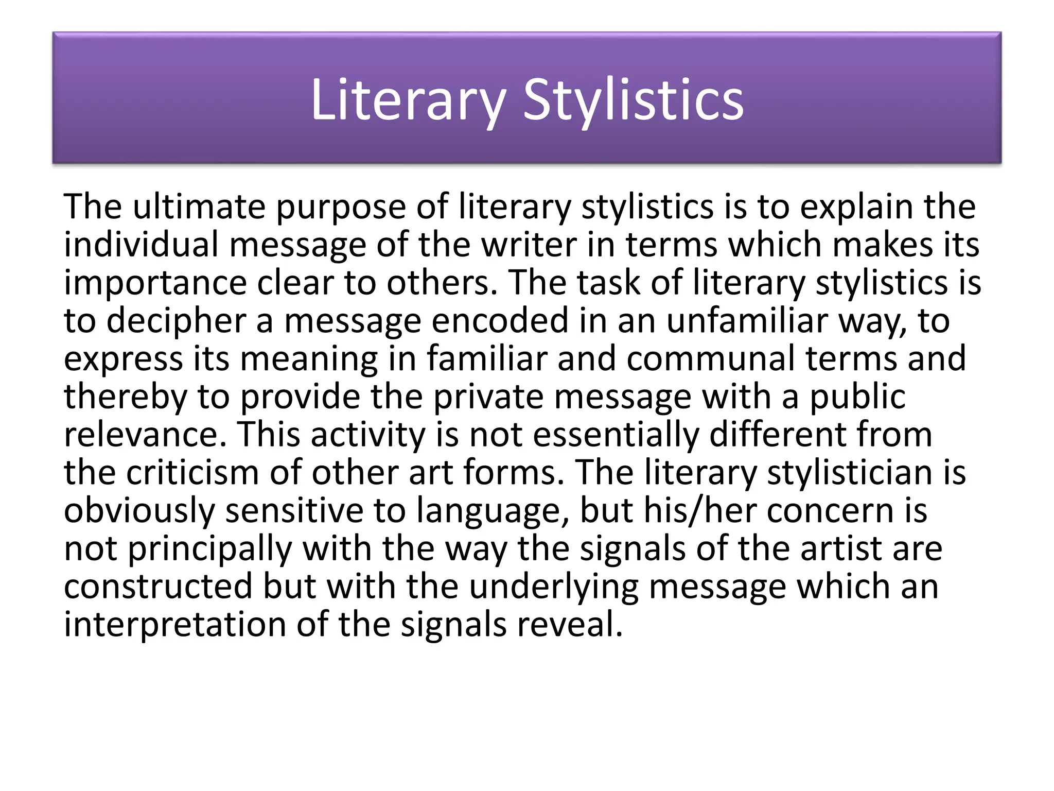 Types of Stylistics (2).pptx stylistics m | PPTX
