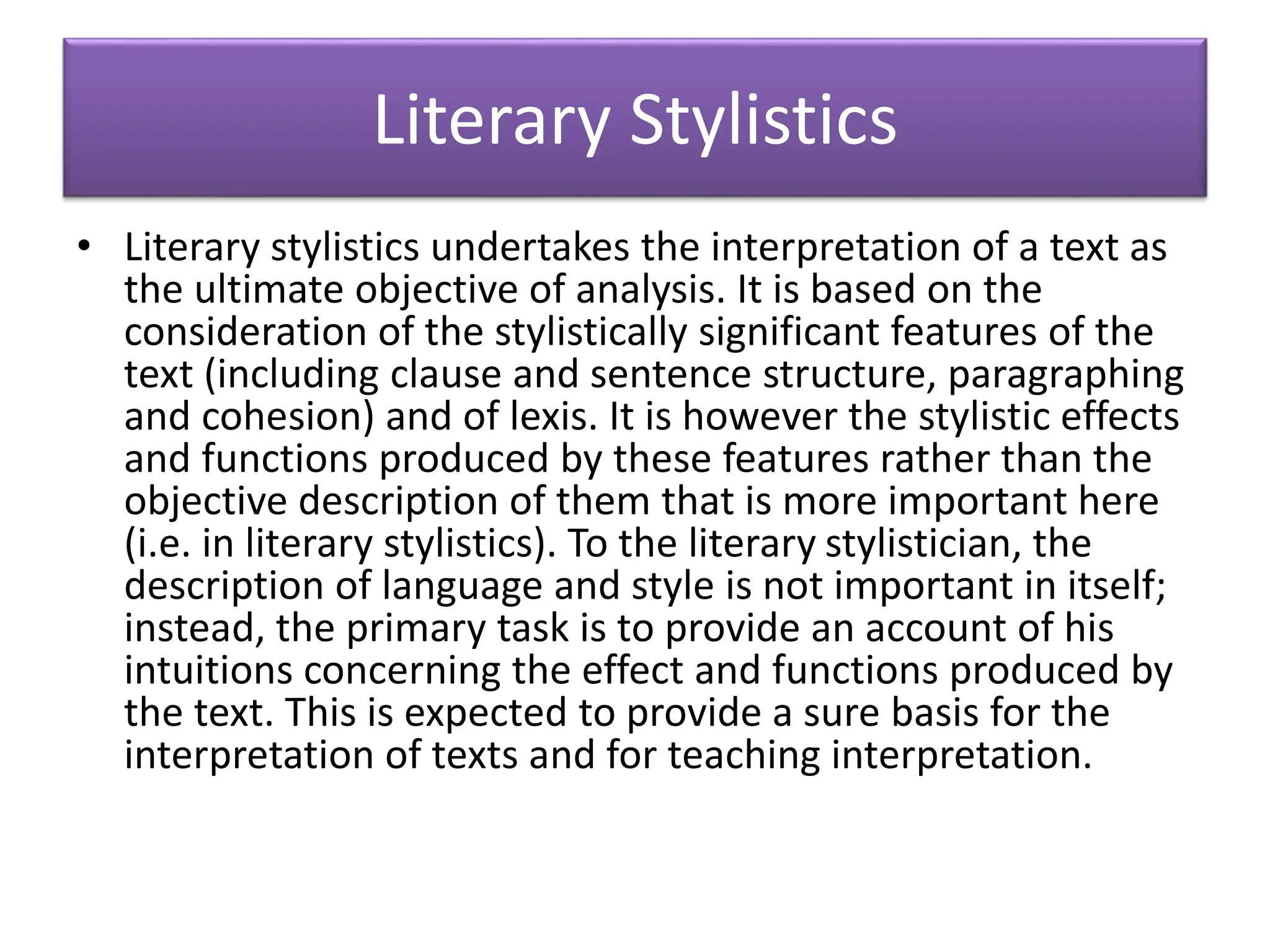 Types of Stylistics (2).pptx stylistics m | PPTX
