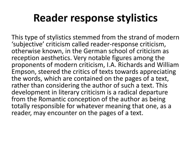 Types of Stylistics (2).pptx stylistics m | PPTX | Education