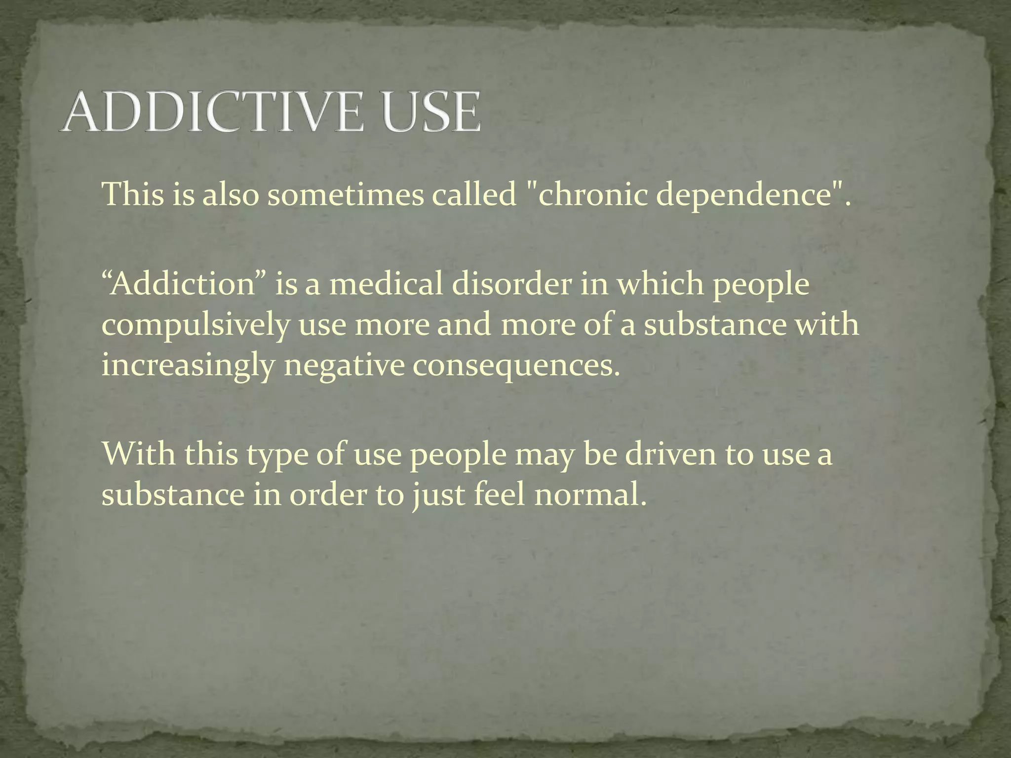 Types of Substance Use | PPTX