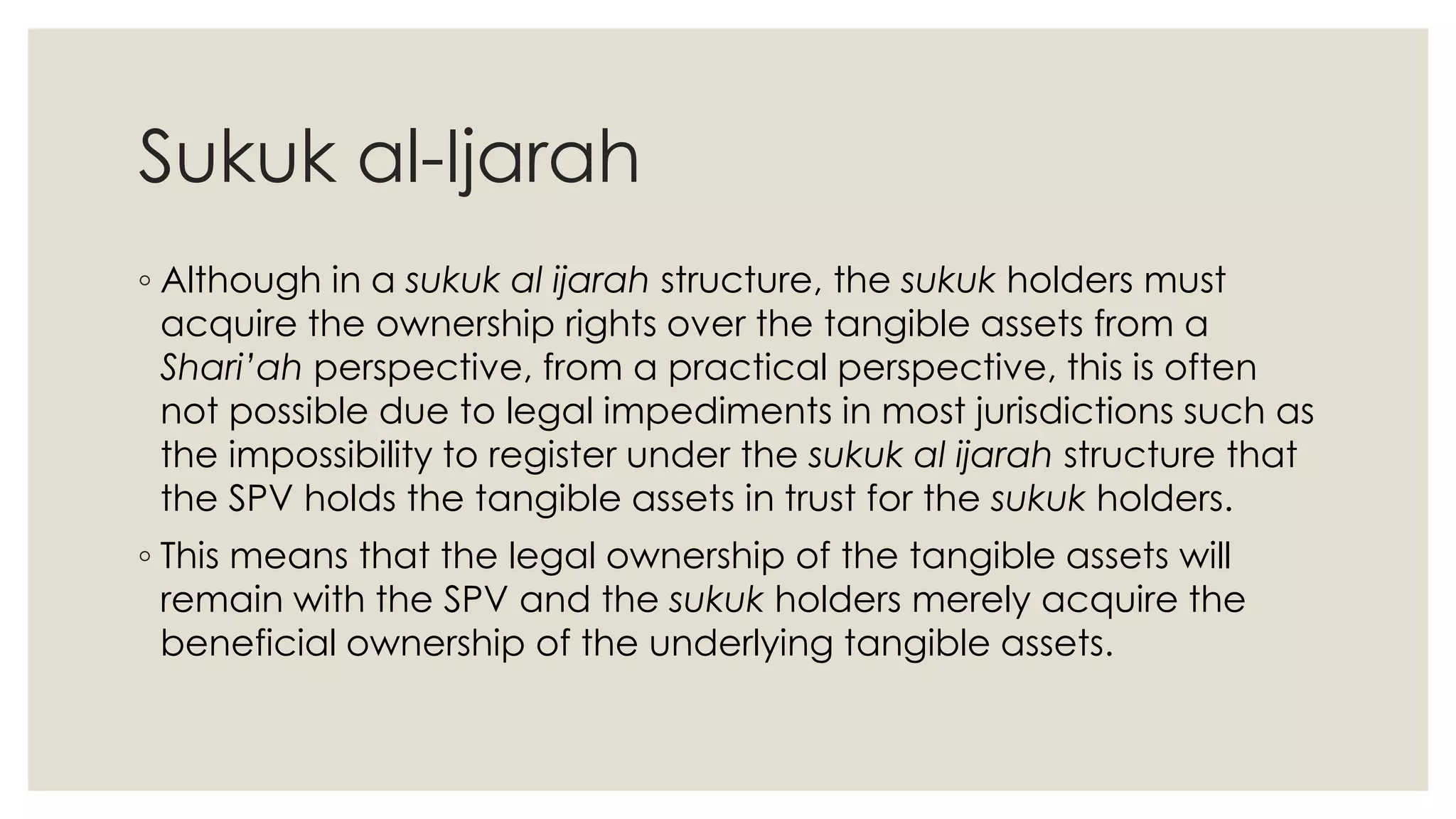 Types of Sukuk (October 2015) | PPTX