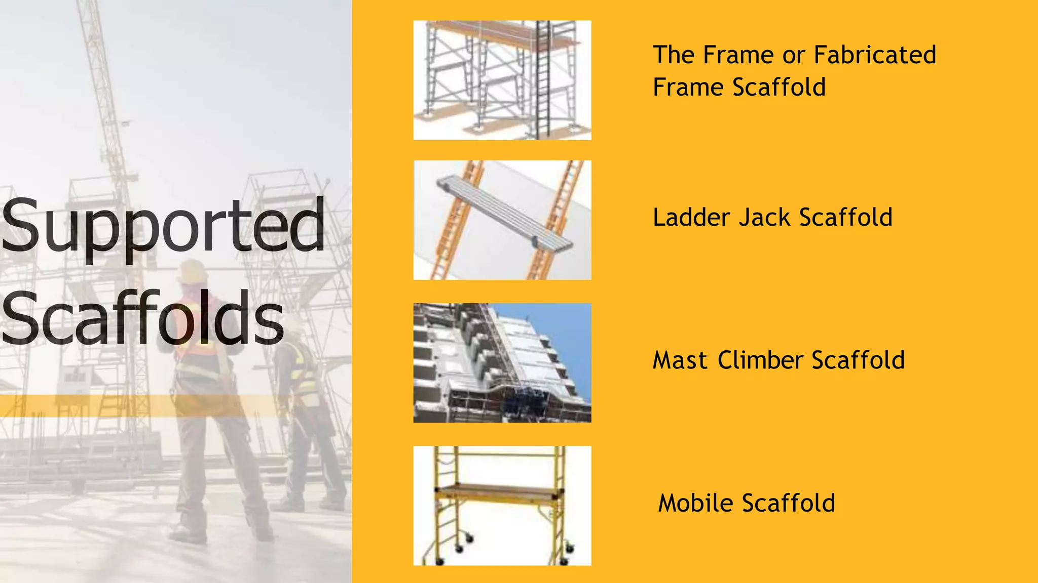 Types of Supported Scaffolds | PPTX