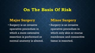 Types & Purpose of Surgery | PDF