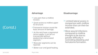 Surgical incision (Physiotherapy) (General Surgical Incision) | PPTX