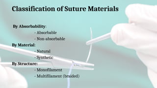 TYPES OF SUTURES AND TECHNIQUE FOR CLINICAL PRACTICE.pptx