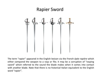 Types of swords | PPTX