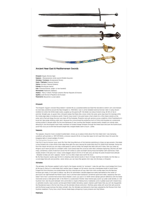 Types of Swords - nobliecustomknives.com
