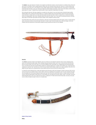 Types of Swords - nobliecustomknives.com