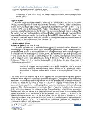 types of syllabus | PDF