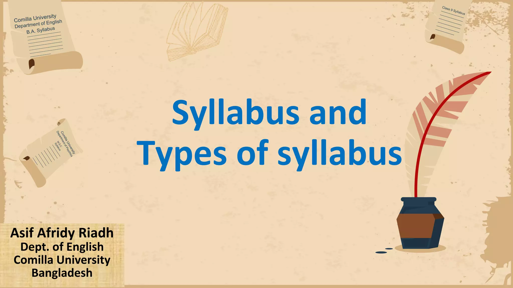 Types of Syllabus | PDF