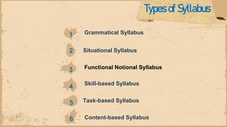 Types of Syllabus | PDF