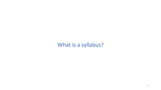 Types of Syllabus | PDF