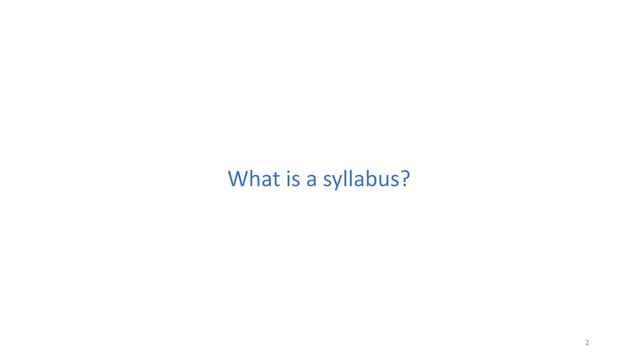 Types of Syllabus | PDF
