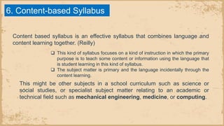 Types of Syllabus | PDF