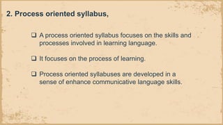 Types of Syllabus | PDF