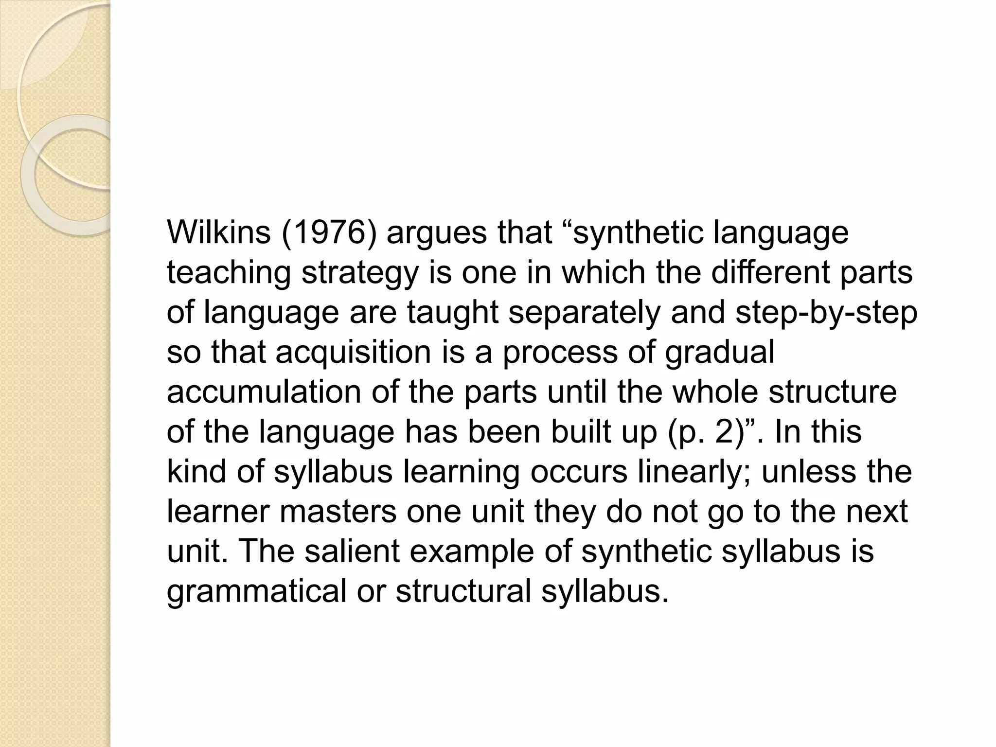 Types of syllabus design | PPTX